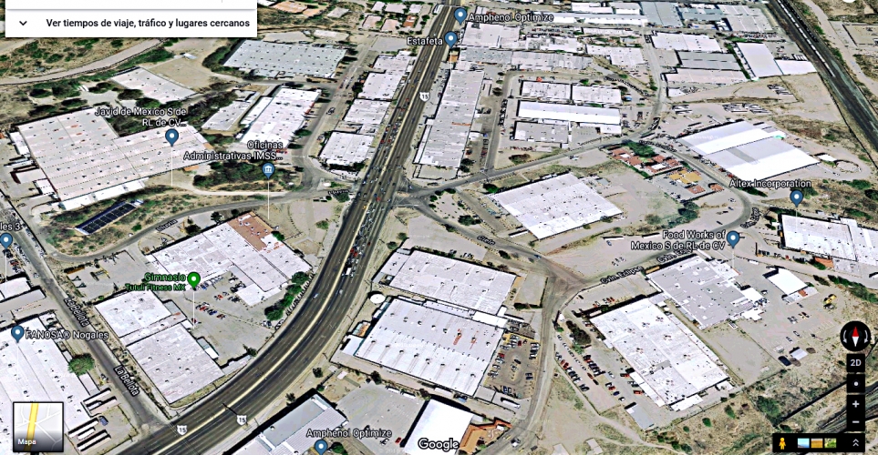 Mapa satelital Parque Industrial Nogales